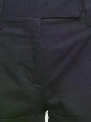 Prada Twill Turn-up Mini Shorts