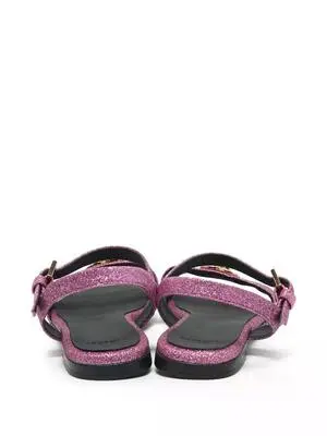 Versace Medusa Crystal Embellished Slingback Sandals - Pink