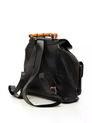 Gucci Calfskin Bamboo Drawstring Backpack