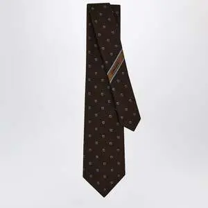 FERRAGAMO Gancini Chevron Neck Tie