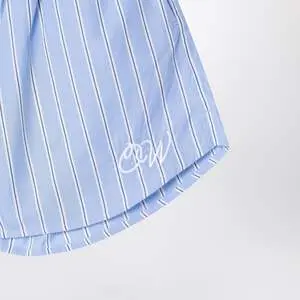 OFF-WHITE™ Light Striped Cotton Shorts