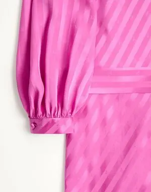 Valentino Garavani Midi Dress In Logo-stripe Shiny-matte Jacquard