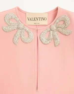 Valentino Garavani Embroidered Cady Couture Short Dress