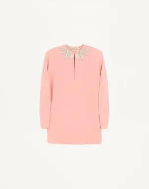Valentino Garavani Embroidered Cady Couture Short Dress - Pink/silver