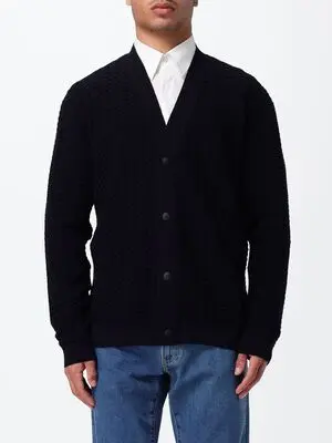 Giorgio Armani V-neck Virgin Wool Cardigan - Blue