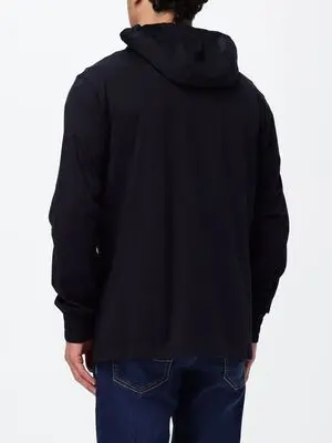 Kiton Cotton Zip-up Hoodie With Enameled Logo Detail - Blue