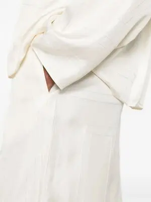 TOTEME Wide Leg Printed Pants - White
