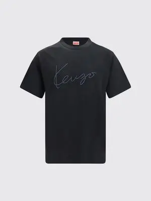 Kenzo Contrasting Logo Cotton T-shirt - Black