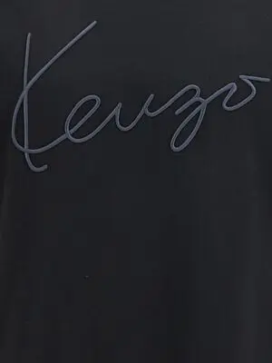 Kenzo Contrasting Logo Cotton T-shirt - Black