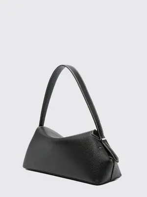 TOTEME T-lock Flared Leather Shoulder Bag - Black
