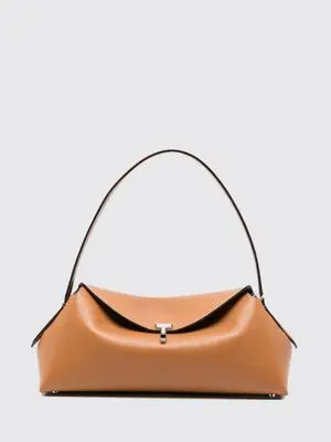 TOTEME T-lock Flared Leather Shoulder Bag - Brown