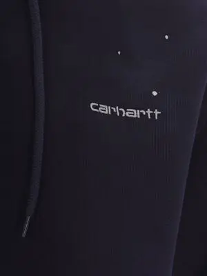 Carhartt Work In Progress Distressed Zip Up Hoodie - Navy