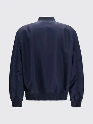 Valentino Garavani Waterproof Nylon Bomber Jacket With Vlogo Signature - Navy