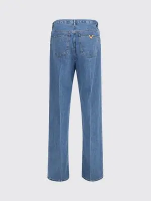 Valentino Garavani Straight-leg Cotton Denim Jeans With Rear Logo