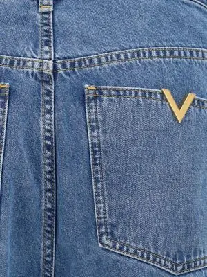 Valentino Garavani Straight-leg Cotton Denim Jeans With Rear Logo