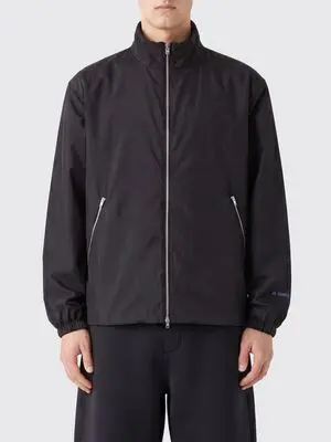 JIL SANDER Technical Fabric Bomber Jacket With High Neck And Logo - Black