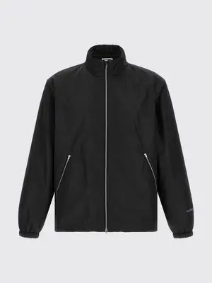 JIL SANDER Technical Fabric Bomber Jacket With High Neck And Logo - Black
