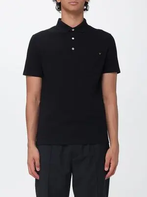 Valentino Garavani Cotton Polo Shirt With Vlogo Signature And Patch Pocket - Black
