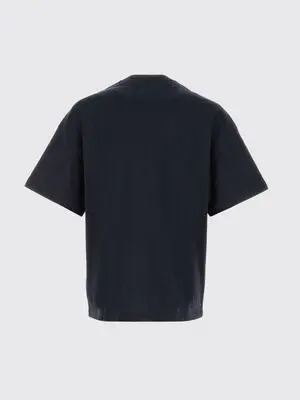 JIL SANDER Relaxed Fit Cotton T-shirt With Contrasting Logo - Blue