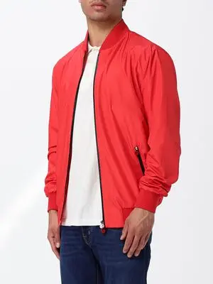 Kiton Stretch Technical Fabric Bomber Jacket - Red