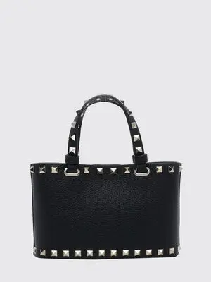 Valentino Garavani Rockstud Grained Calf Leather Mini Handbag - Black