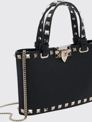 Valentino Garavani Rockstud Grained Calf Leather Mini Handbag - Black