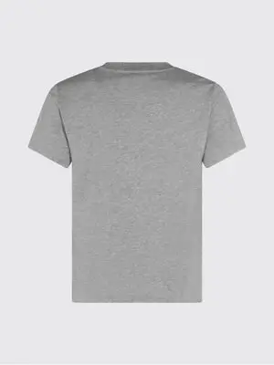A.p.c. Slim Fit Cotton T-shirt With Contrasting Logo - Grey