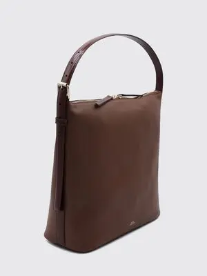 A.p.c. Vera Grained Leather Shoulder Bag - Hazel