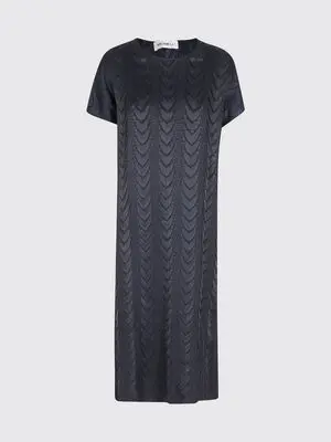 MEIMEIJ Meimei Crêpe Midi Tunic With Crew Neck And Sequin Appliqu