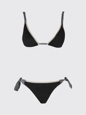 IV.AM Lory Triangle Bikini With Abstract Print - Black