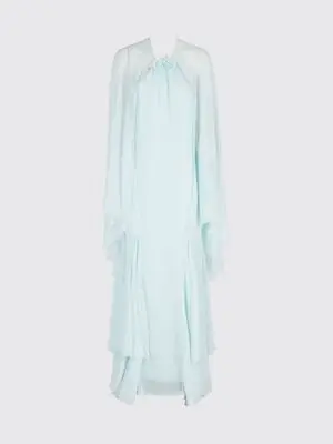 Retrofete V-neck Chiffon Midi Evening Dress Retrorfete With Ruffle Details