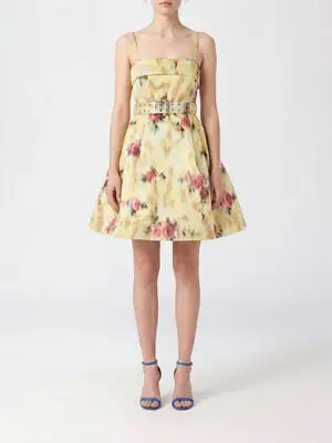 GANNI Floral-print A-line Mini Dress In Recycled Crêpe