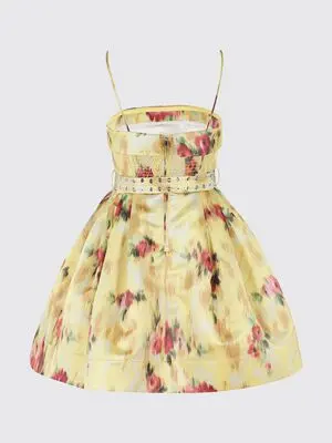 GANNI Floral-print A-line Mini Dress In Recycled Crêpe