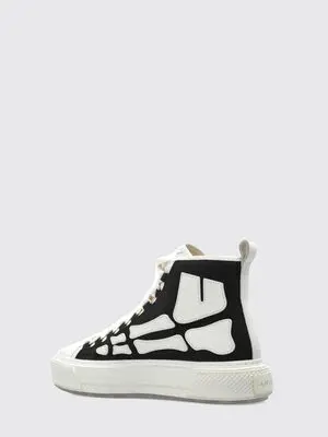Amiri Skel High-top Canvas And Leather Trainers With Abstract Pattern