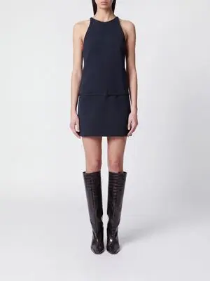 COURREGES Sleeveless Mini Dress With Belted Detail