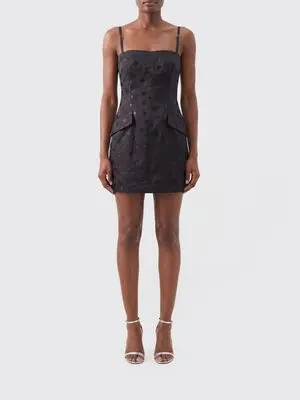 Sportmax Silk Polka Dot Sheath Mini Dress - Black