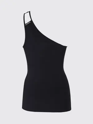 Maison Kitsuné One Shoulder Ribbed Knit Top
