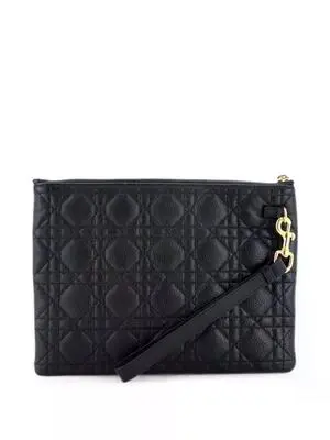 Dior Caro Daily Cannage Quilt Calfskin Medium Pouch