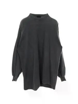 Balenciaga 2010s Logo Print Long Sleeve T-shirt - Grey