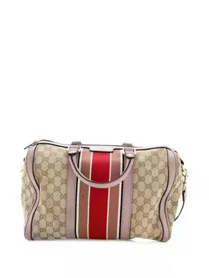 Gucci Vintage Web Boston Bag - Brown