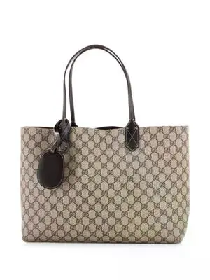 Gucci Reversible Gg Coated Canvas With Leather Medium Tote Bag