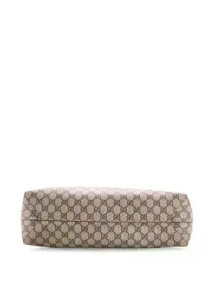 Gucci Reversible Gg Coated Canvas With Leather Medium Tote Bag
