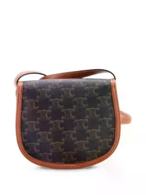 Celine Besace Flap Bag Triomphe Coated Canvas Mini Crossbody Bag