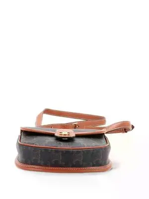 Celine Besace Flap Bag Triomphe Coated Canvas Mini Crossbody Bag