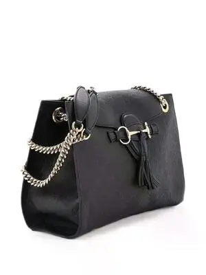 Gucci Emily Chain Flap Shoulder Bag - Black