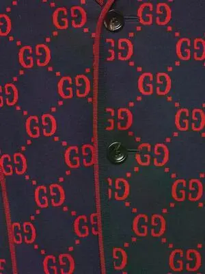 Gucci Gg Jacquard Knit Blazer