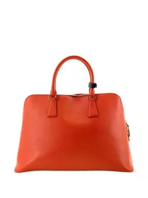 Prada Saffiano Leather Promenade Bag - Orange