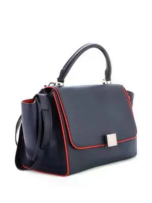 Celine Trapeze Bag Leather Small Satchel