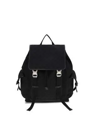 Gucci Large Gg Fabric Backpack - Black