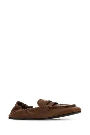 Miu Miu Nappa Leather Ruches Loafers